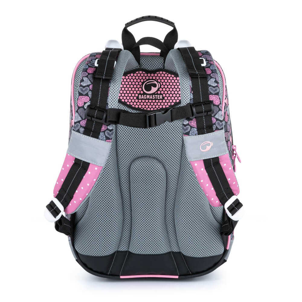 Bagmaster ALFA 21 A velký školní set pro prvňáčky - pes růžová 23 l ...